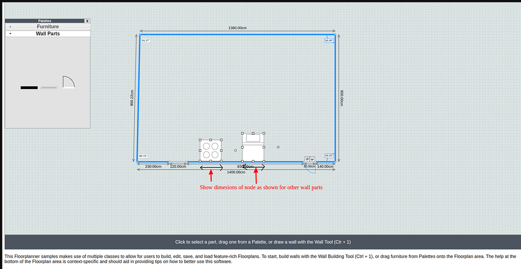 Show dimesion of object - GoJS - Northwoods Software