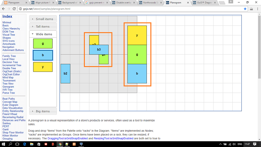 How to prevent node doesn't exceed the rack and doesn't overlap with other nodes? - GoJS ...